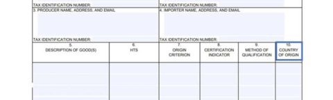 USMCA Certificate of Origin - Sample USMCA Form & Expert Guidance
