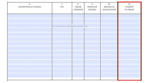 USMCA Certificate of Origin - Sample USMCA Form & Expert Guidance